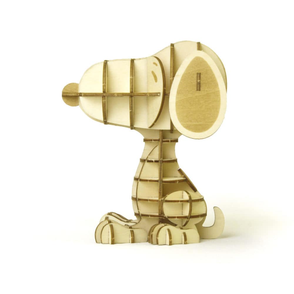 Plastic model Snoopy Card Stand "PEANUTS (SNOOPY)" Wooden Art ki-gu-mi ...
