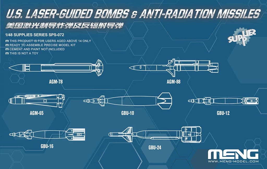 1/48 American Laser-Guided Bomb / Anti-Radar Missile [MSPS072] | Toy ...