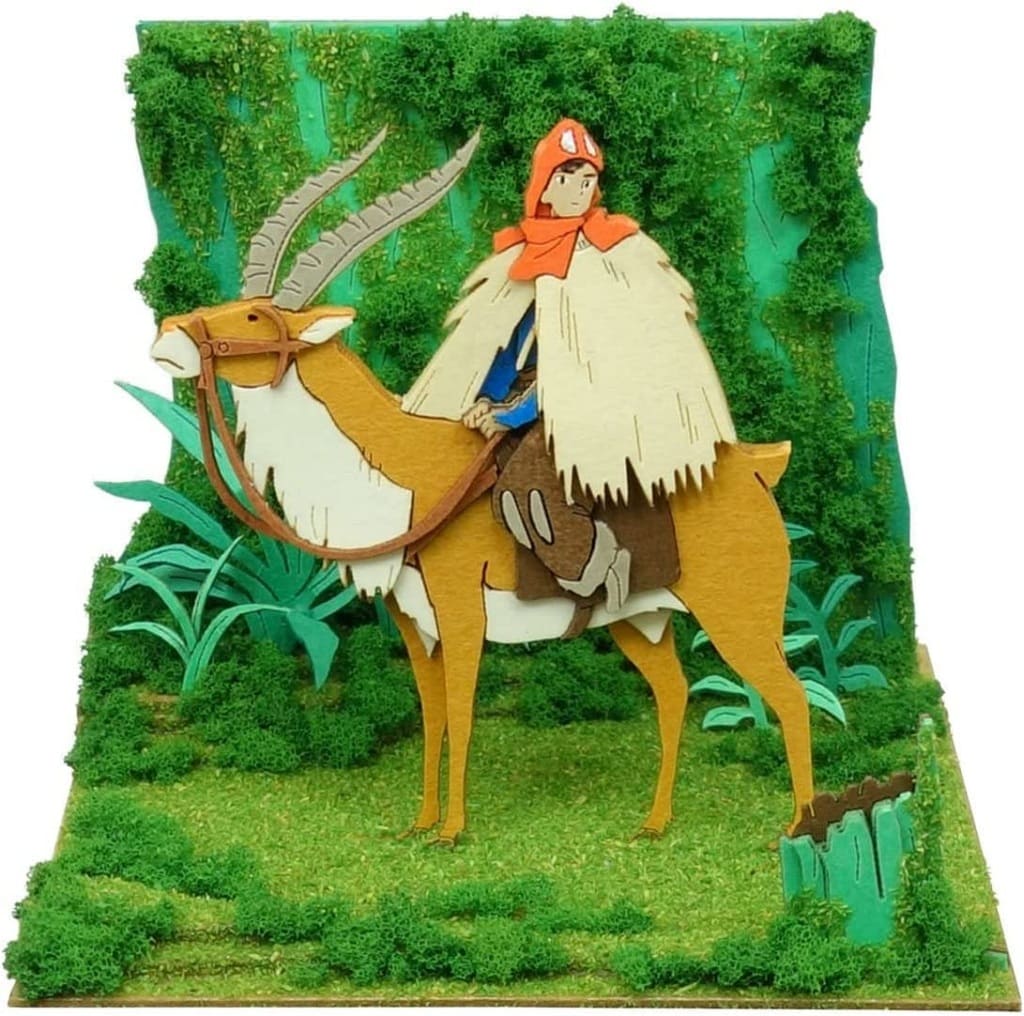 Model Studio Ghibli Mini PRINCESS MONONOKE : Ashitaka's Journey ...