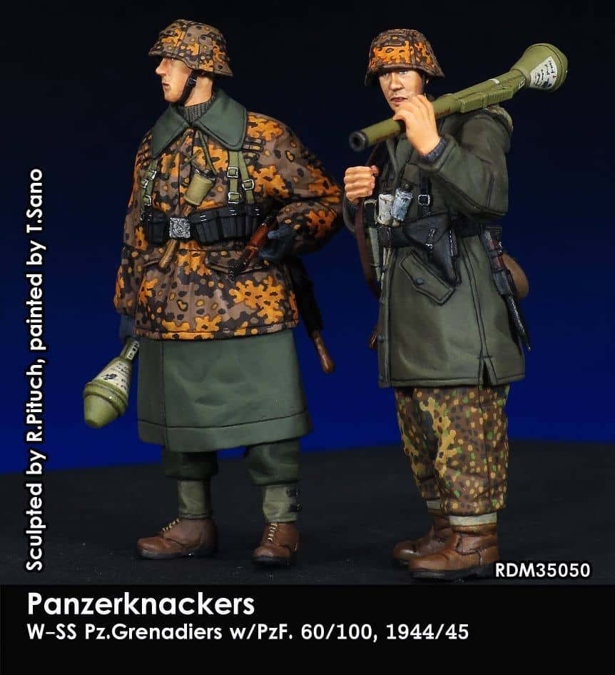 1/35 WWII German Armed SS Grenadier Panzer Faust Team 1944 ~ 45 (2 Body ...
