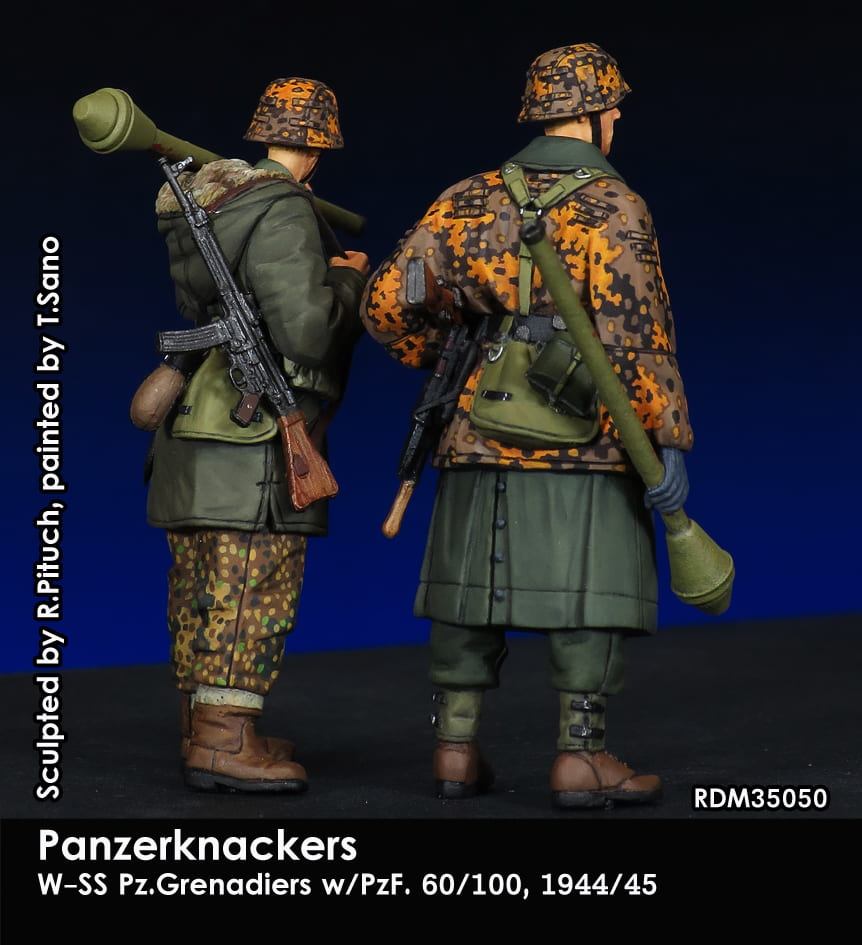 1/35 WWII German Armed SS Grenadier Panzer Faust Team 1944 ~ 45 (2 Body ...