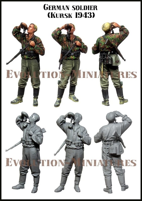 1/35 German Armed SS Grenadier Soldiers Drink Water Bottles Kursk 1943 ...