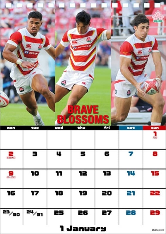 Calendar Japan national rugby union team 2023 Tabletop Calendar | Goods ...
