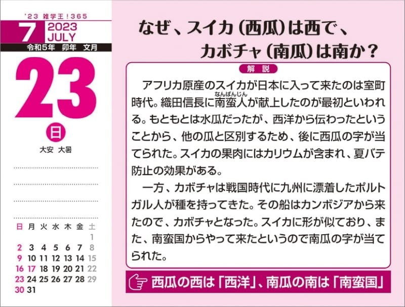 King of Trivia! 365 Calendar year 2023 | Goods / Accessories | Suruga ...