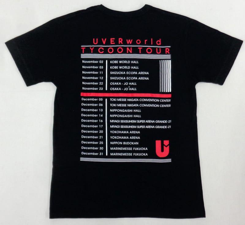 T-Shirt (Male idol) UVERworld T-Shirt A Black S Size "UVERworld TYCOON ...