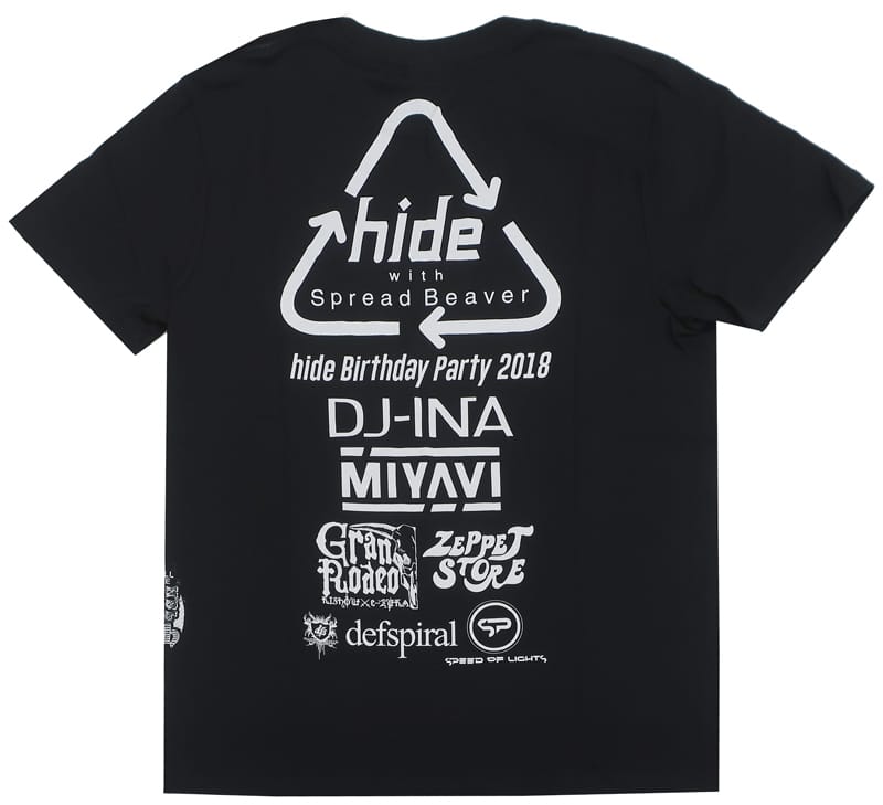 T-Shirt (Male idol) Hide T-Shirt Black M Size "hide Birthday Party 2018 ...