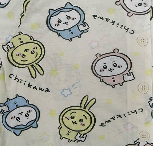 Full-Pattern Pajamas Cream Ladies' M size "Chiikawa is small and cute x ...