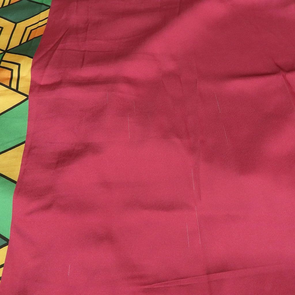 [Damaged] Giyu Tomioka Haori Pattern Aloha Green x Yellow x Bordeaux M ...