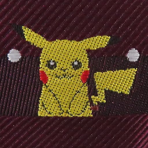 Pikachu Tie Black x Wine-Red Stripe Pattern "Pocket Monsters" | Goods ...