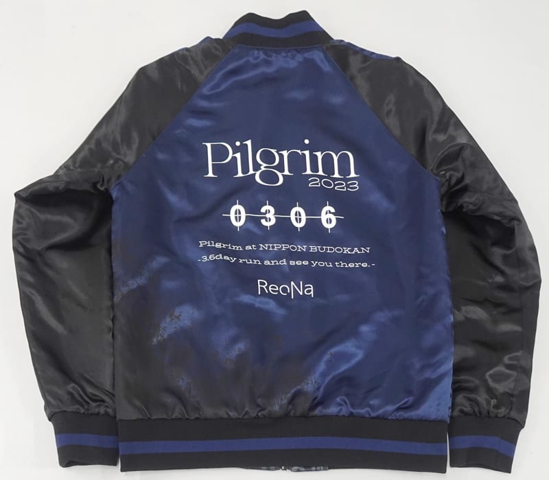 Reona Hello. UnhAPPY. Nippon Budokan Performance Memorial Reversible Satin Blouson Blue x Black ...