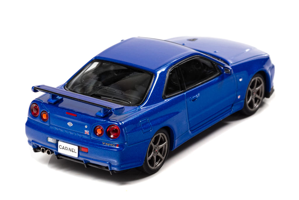 Minicar 1/43 Nissan Skyline GT-R VspecII BNR34 2000 (Bayside Blue ...