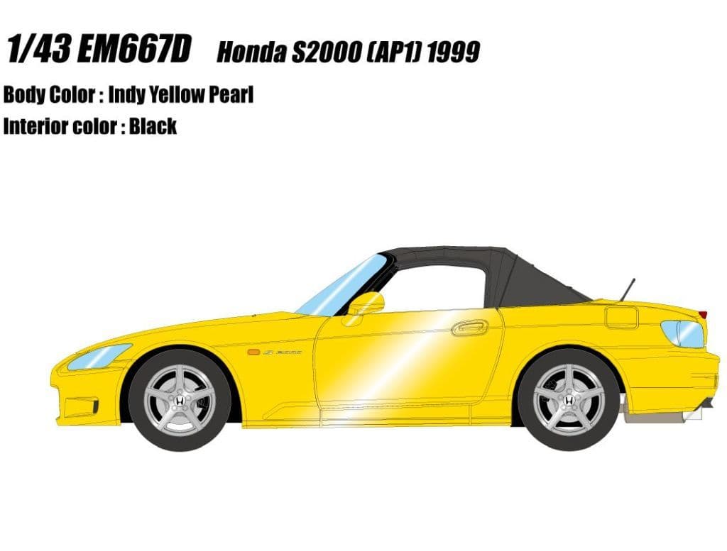 Minicar 1/43 Honda S2000 AP1 1999 (Indy Yellow Pearl) [EM667D] | Toy ...