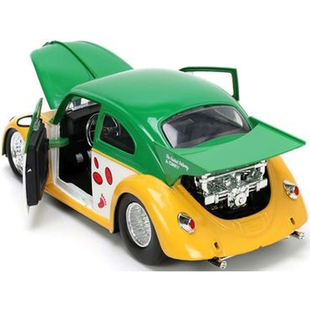 1/24 1959 VW Beetle (Yellow x Green) with Michaelangelo figure "Teenage ...
