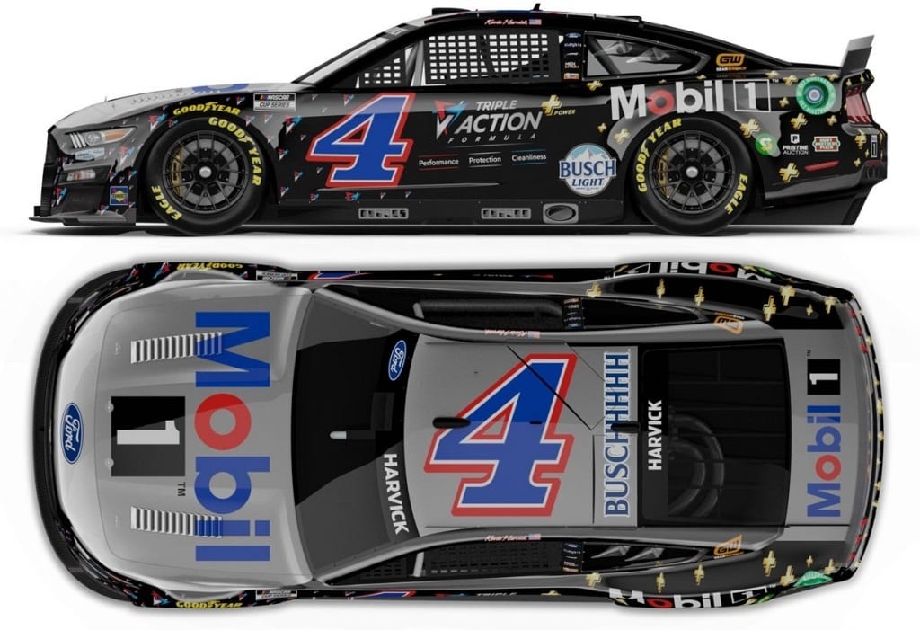 1/64 Kevin Harvick Mobile 1 Triple Action Ford Mustang NASCAR 2022 Next ...