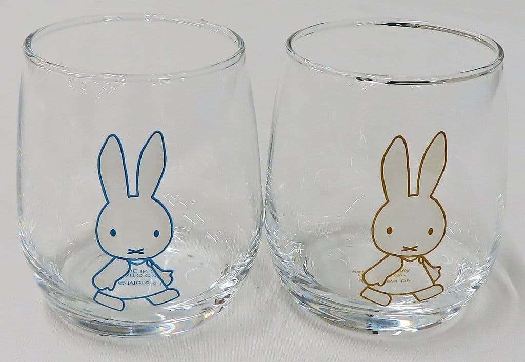 All 2 Types Set "Miffy" Glass with Rubber Coaster Limited to Taito ...