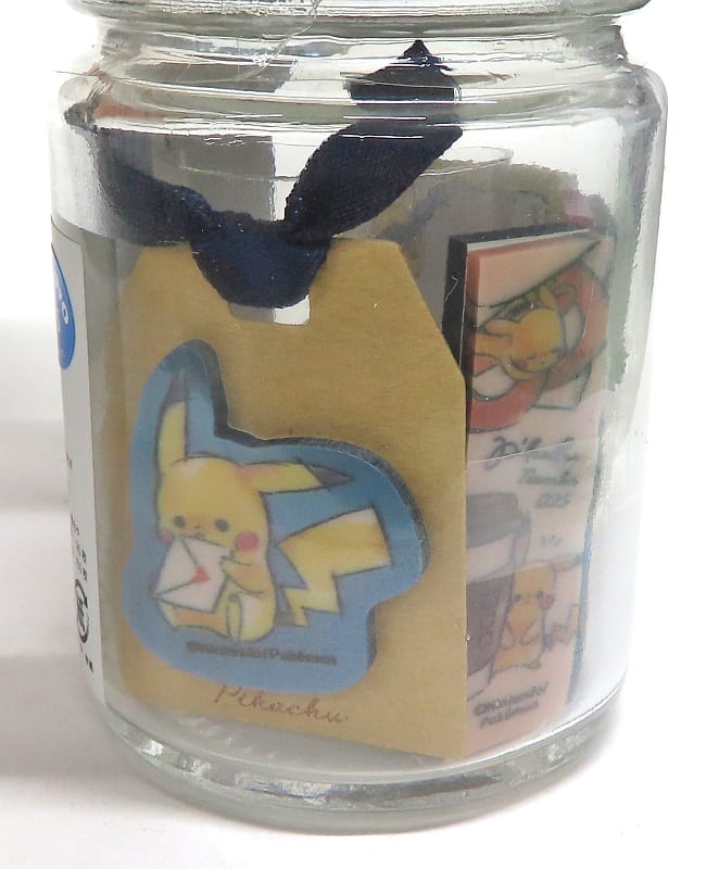 Pikachu (Ribbon Blue) Bottle Sticky Note Pikachu number025 "Pocket ...